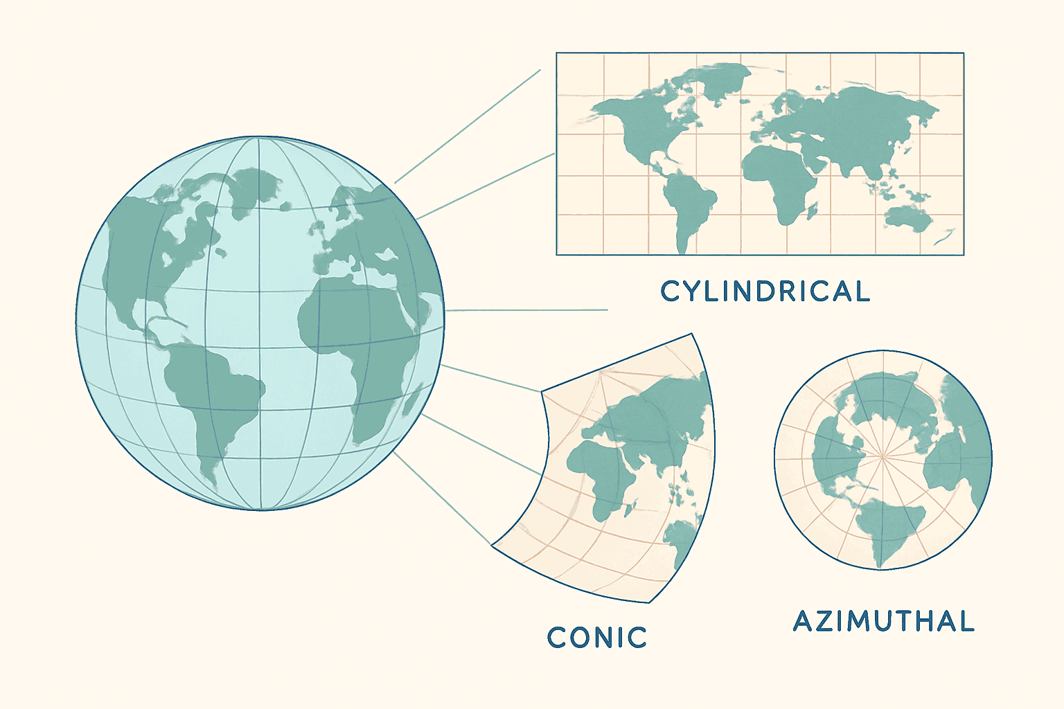 Jenis Proyeksi Peta: Panduan Lengkap untuk Surveyor - Dinar Fairuz